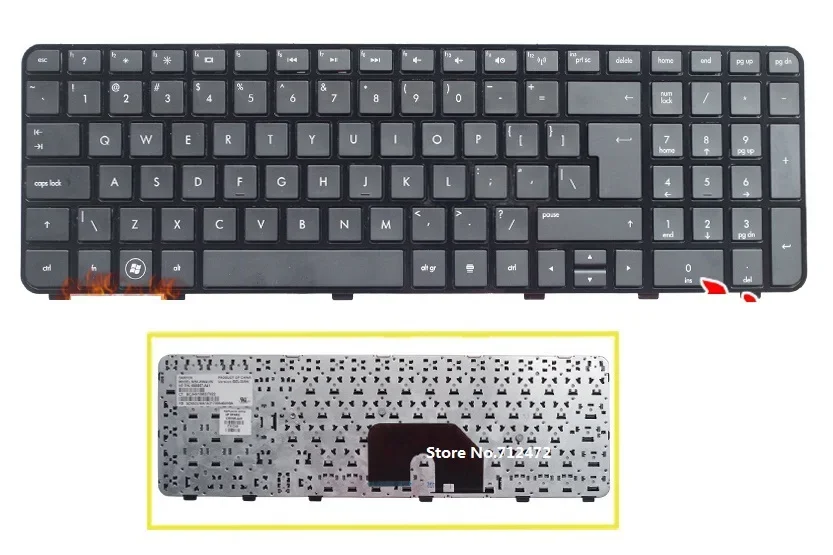 New-Laptop-US-Keyboard-For-HP-Pavilion-Dv6-6000-Dv6-6b19wm-Dv6-6b21he ...