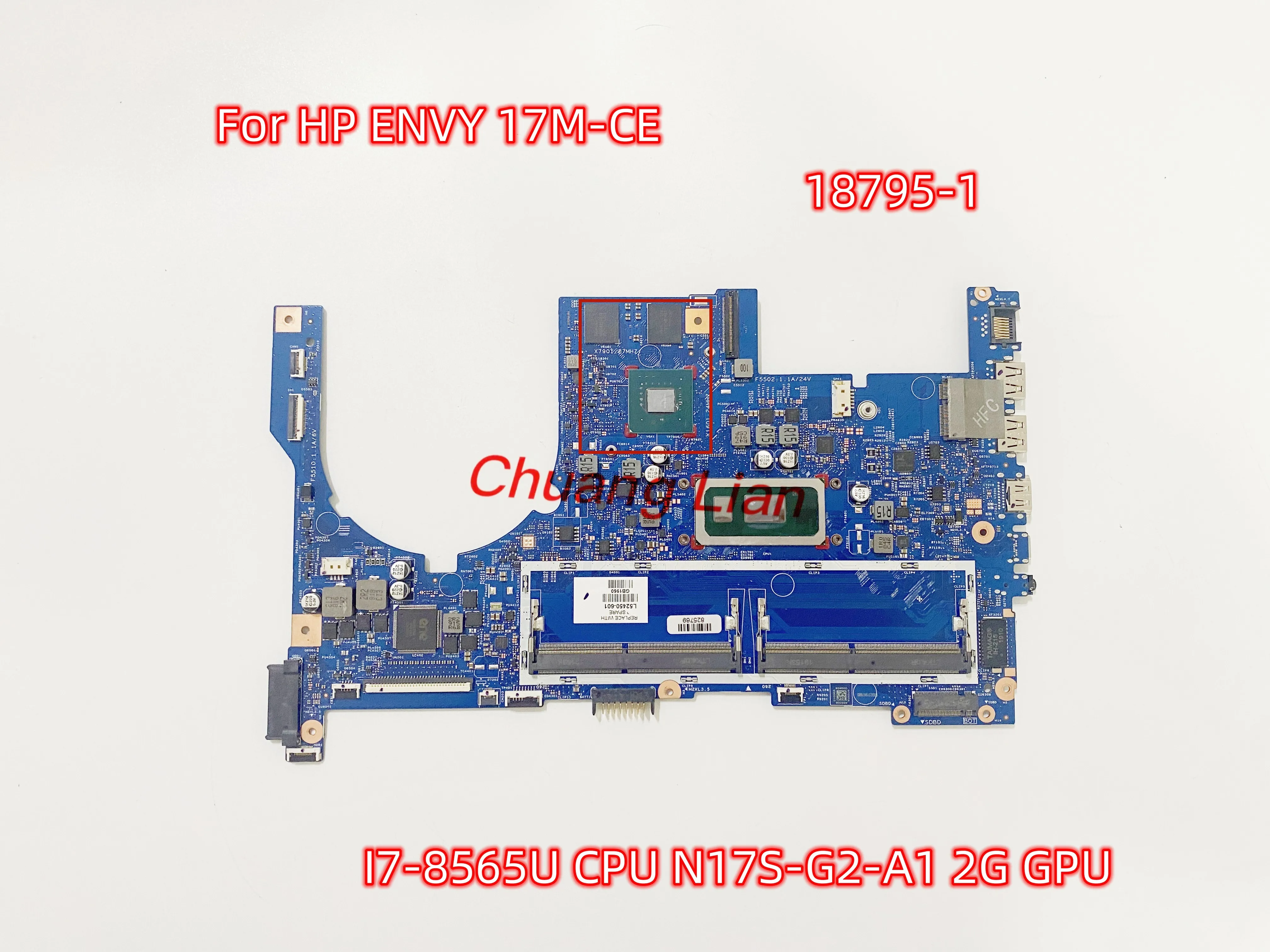 18795-1-For-HP-ENVY-17M-CE-Laptop-Motherboard-with-SREJP-I7-8565U-CPU ...
