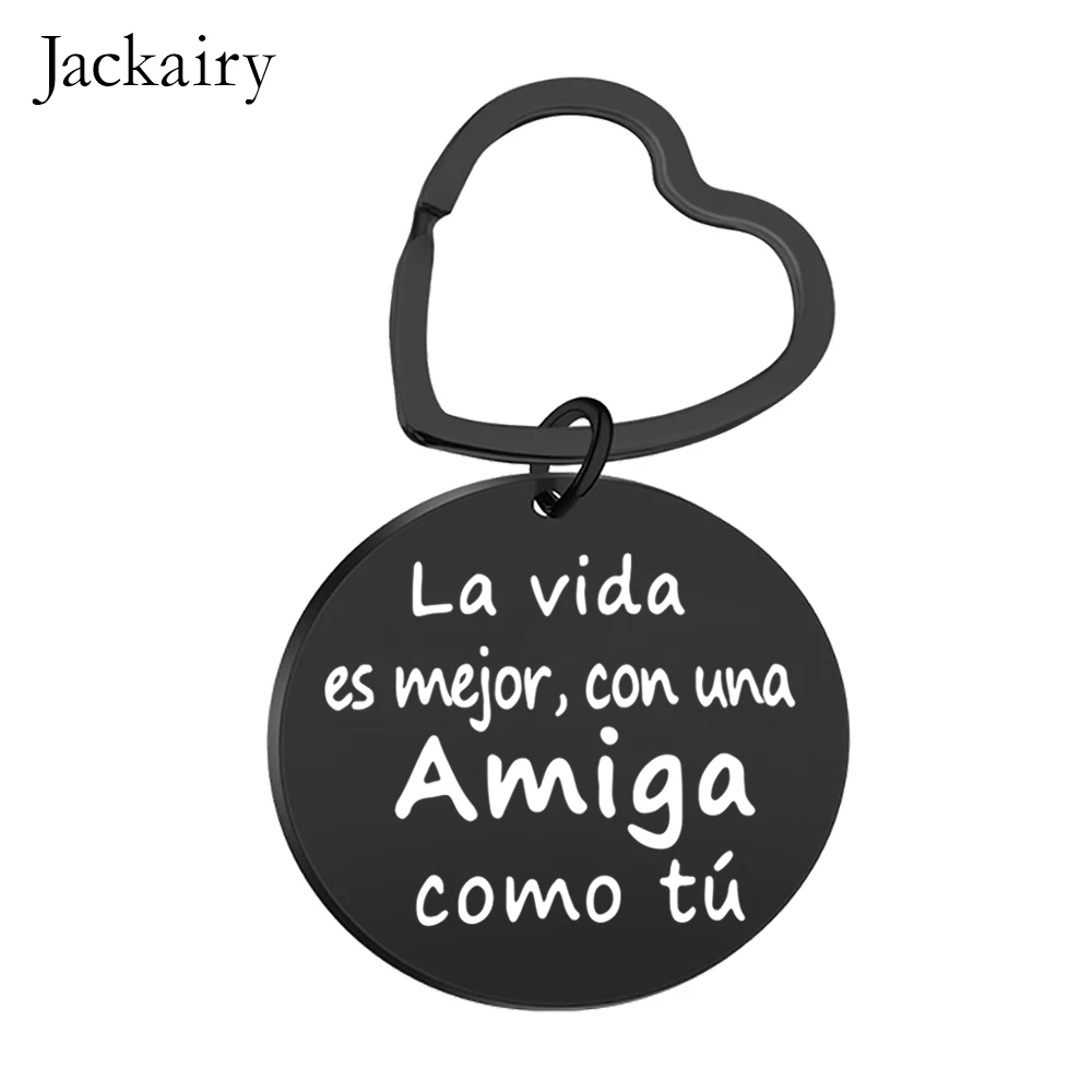 Spanish-Amiga-Keychain-Friendship-Gifts-for-BFF-La-Vida-Es-Mejor-Con ...