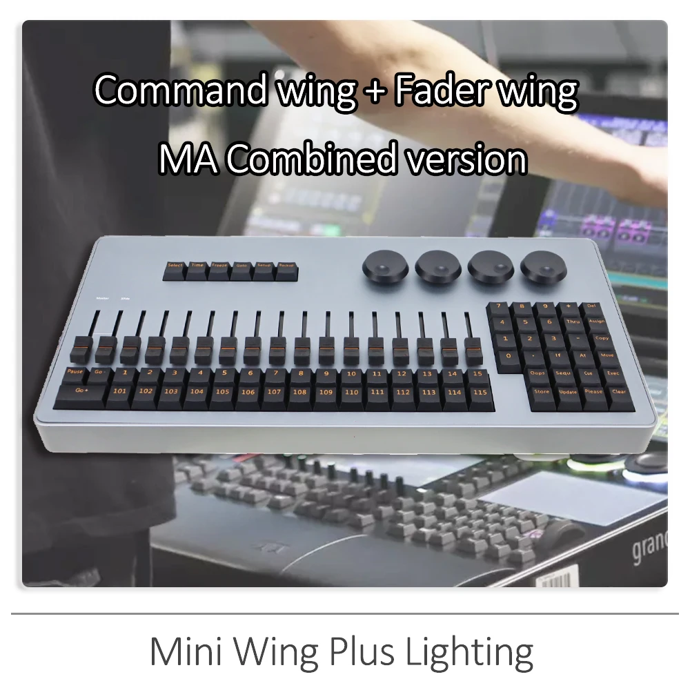 YUER-Professional-Mini-DMX-Console-Command-Wing-Fader-wing-Combined ...