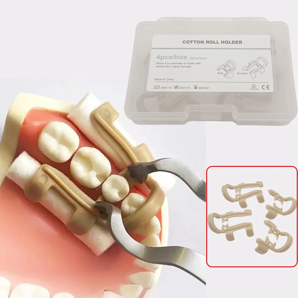 4 Uds. Clips de soporte de rollo de algodón Dental Clips de rollo de ...