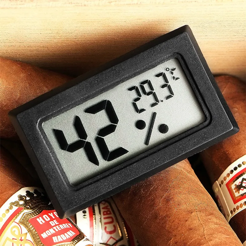 Cigar-Tobacco-Humidity-Hygrometer-Gauge-Mini-Digital-LCD-Indoor-Cigar ...