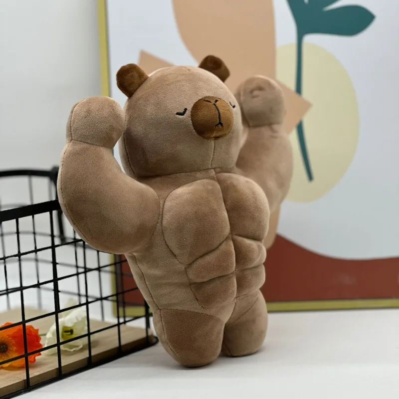 Ins Fun Original Plush Muscle Bear Strong Cute Plush Cushion for ...