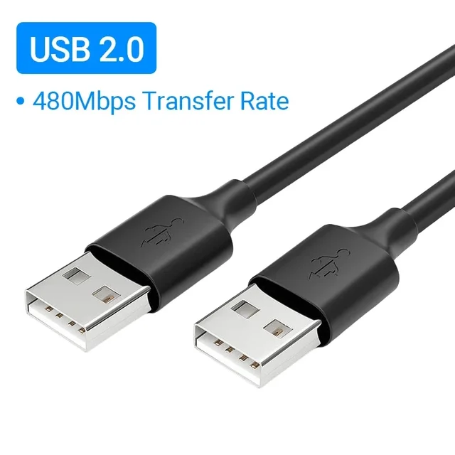 USB 3.0 A to A Male Extension Cable Double End USB Cord For Hard Drive ...