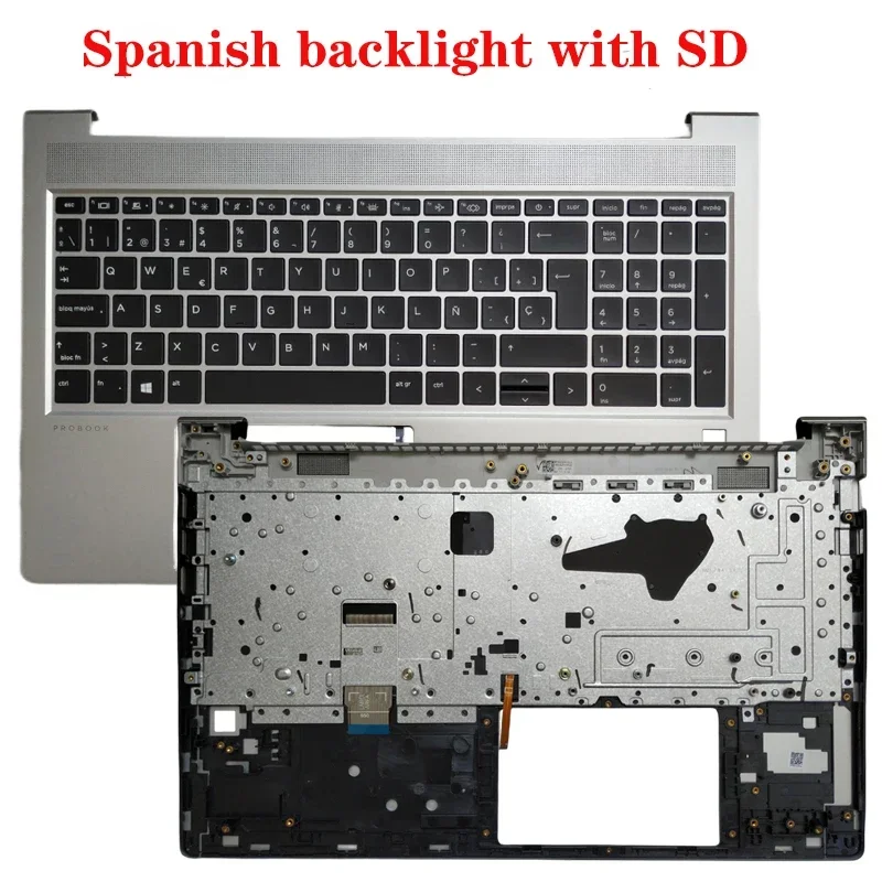 New US/LA/SP/UK Keyboard with Backlight Palmrest Cover for ProBook 450 ...