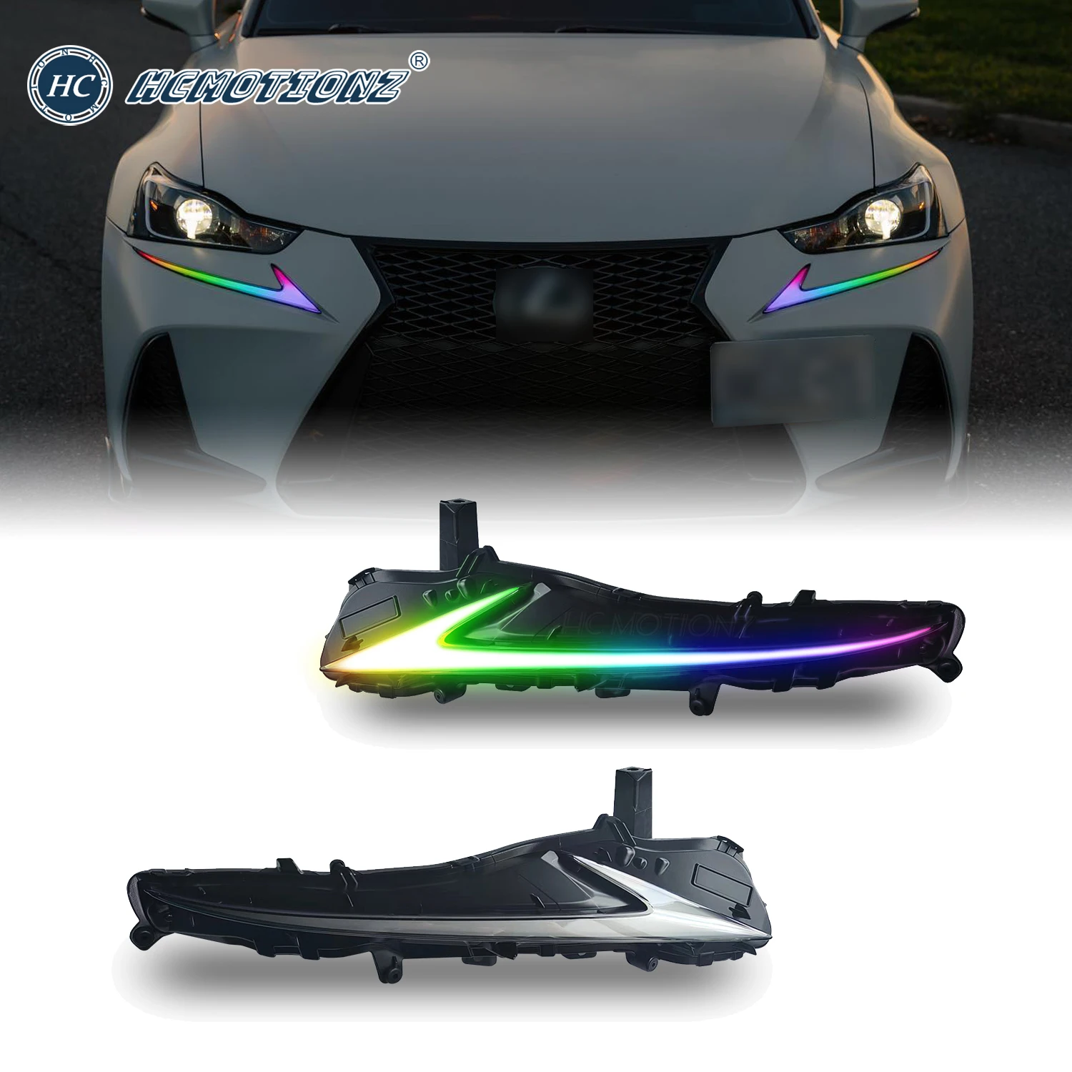 HCMOTIONZ-RGB-Day-Running-Lights-for-Lexus-IS250-IS350-F-2013-2016-2017 ...