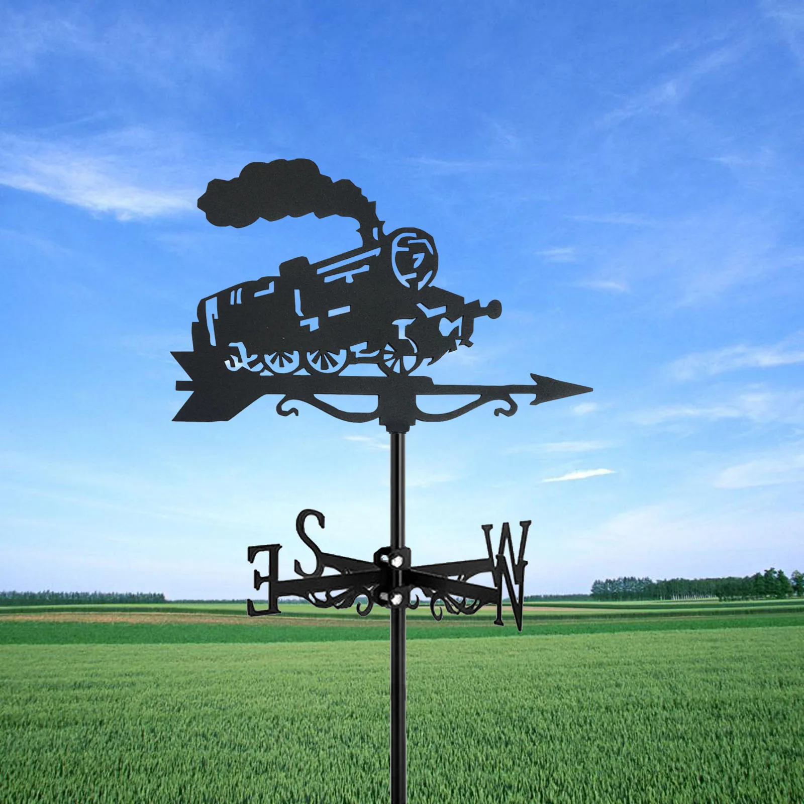 1-Pc-Train-Presence-Warning-Weathervane-Silhouette-Art-Black-Metal-Wind ...