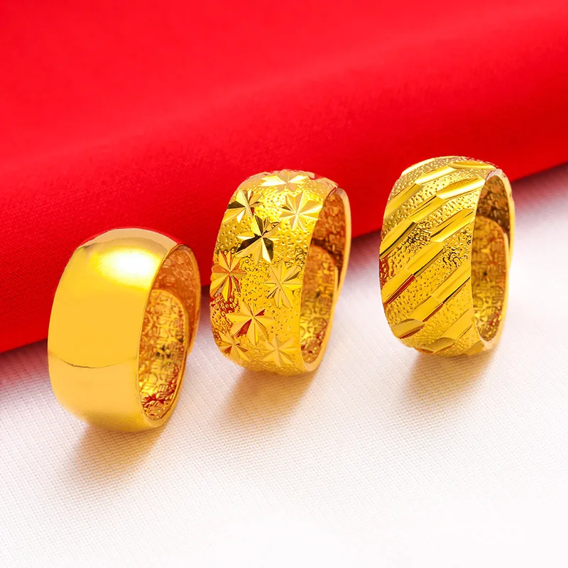 Male-Wide-12mm-Large-Ring-Opening-Adjustable-100-24K-Real-Gold-Rings ...
