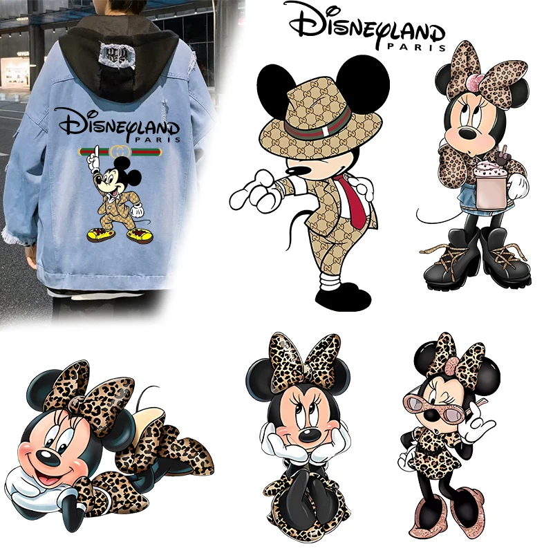 Disney-Leopard-Mickey-Mouse-Clothes-Sticker-Clothing-Patches-Iron-on ...