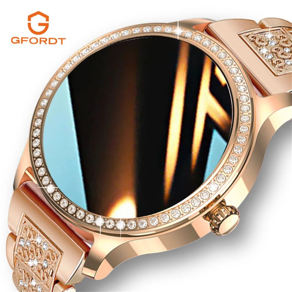 Diamond-studded Smart Watch 2024 For Women Lovely Steel Sport Watch ...