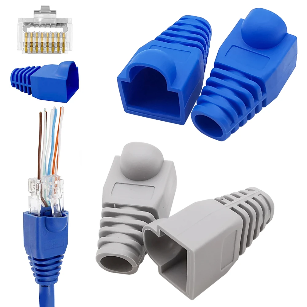 RJ45-Connector-Jacket-RJ45-CAT6-CAT5e-Crystal-Head-Sheath-Ethernet ...