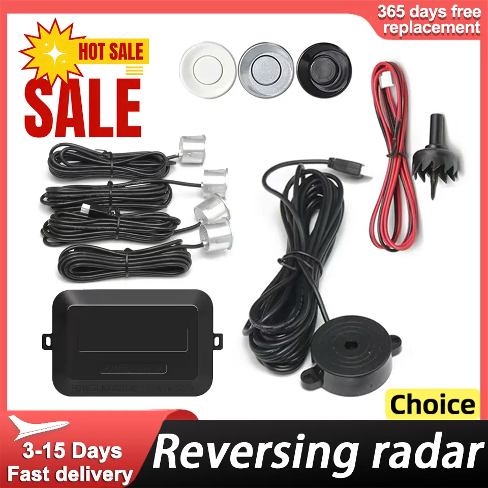 Car Reverse Radar Kit Vehicle Parking Sensor System with 4 Parking ...