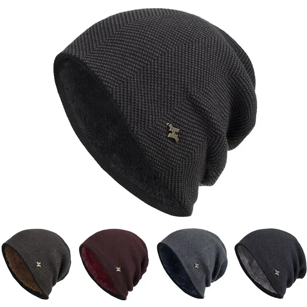 2025 Thick HONGHE Beanies for Women Men Casual Knit Skull Cap Soft ...