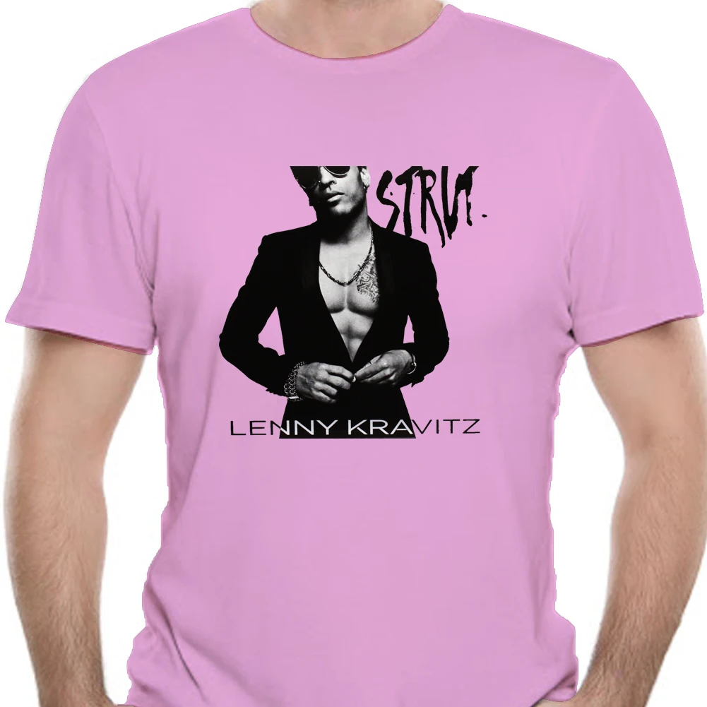 쿨 반팔 남성 T 셔츠 Lenny Kravitz Strut Black Tee Shirts For Men 7450X ...