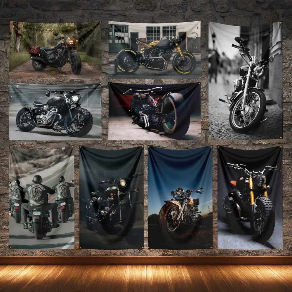 Classic-Vintage-Motorcycles-Flag-Polyester-Digital-Printing-Moto-Banner ...