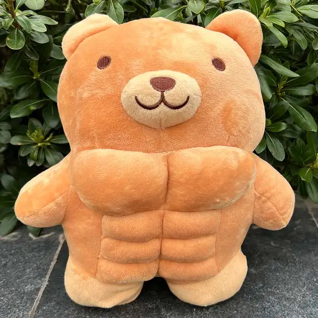Cute Muscle Body Teddy Bear Plush Toys Stuffed animal Boyfriend ...