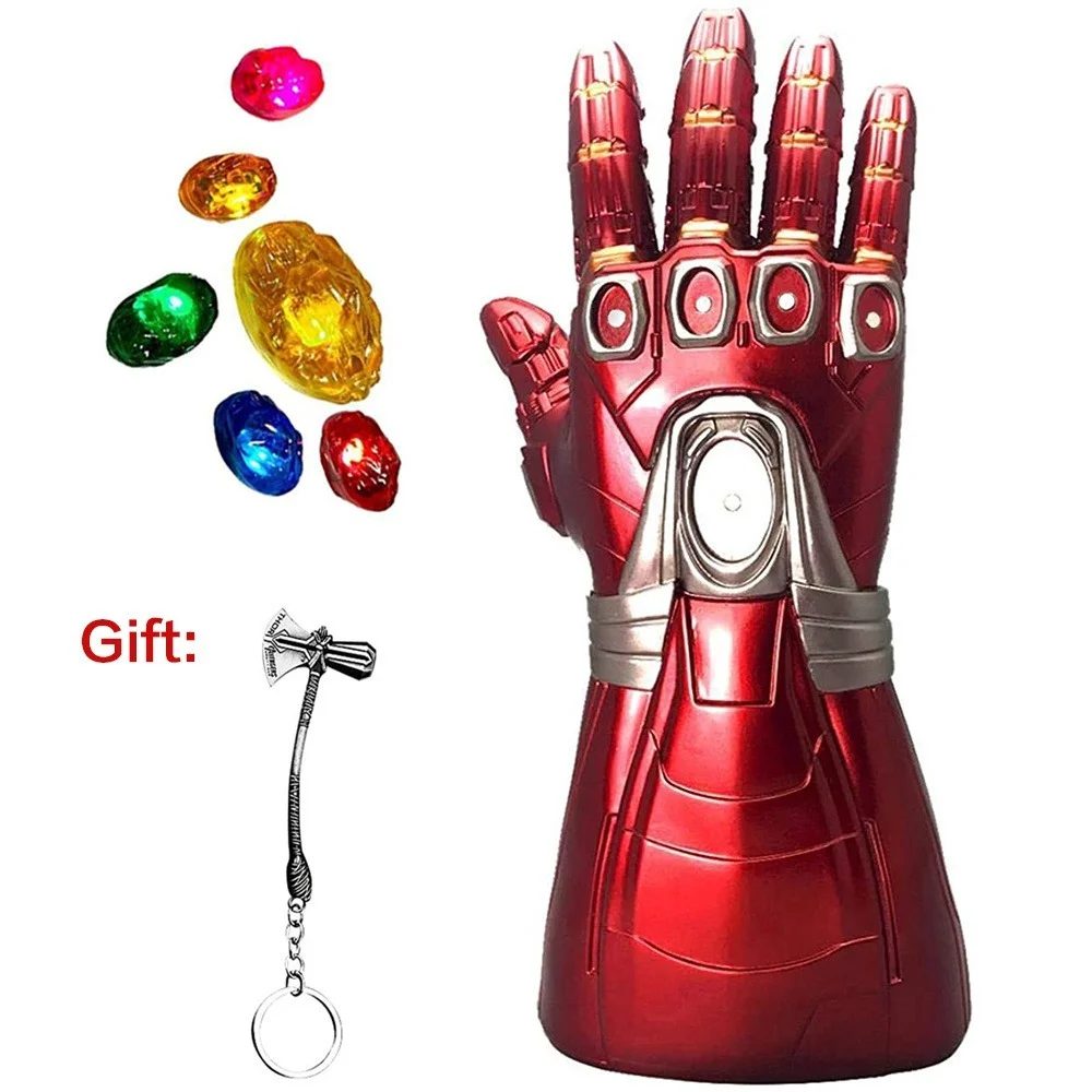 Marvel Iron Man Infinity Gauntlet with Infinity Stone Light Up Infinity ...