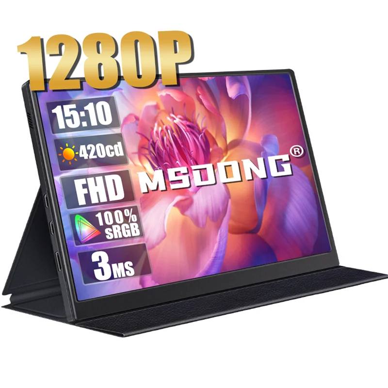 Monitor portátil ultraligero de 10,5 pulgadas, 1280P, 100% sRGB, 420Cd ...