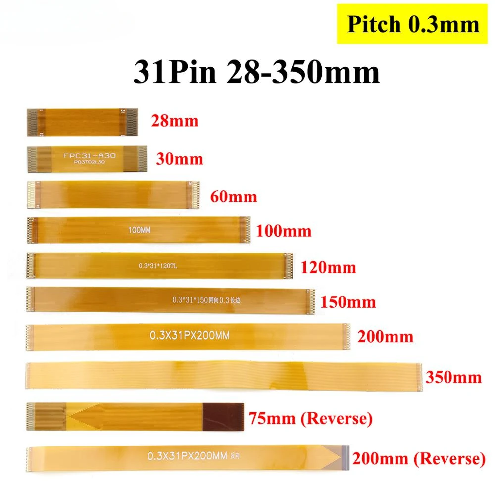 31-Pin-FFC-FPC-Flexible-Flat-Cable-Pitch-0-3mm-Same-Direction-length-28 ...