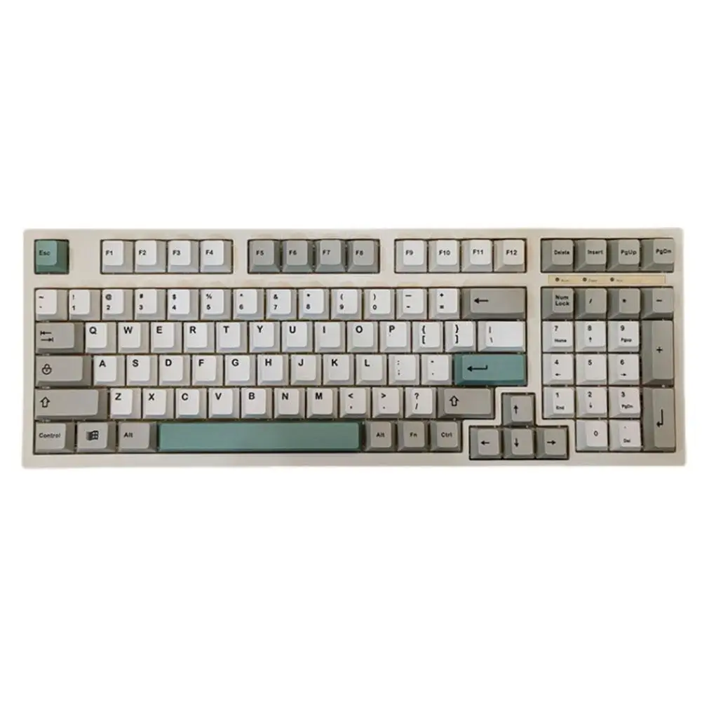 134 Keys 9009 Retro Gray White Keycaps Pbt Dye Sublimation Key Caps For ...