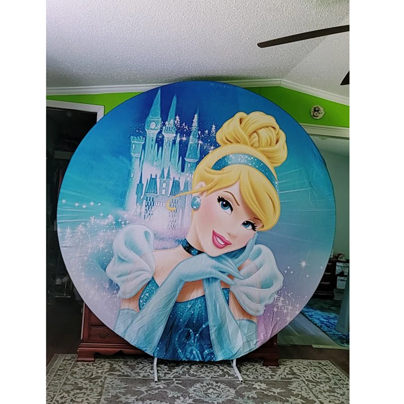 Disney-Cinderella-Princess-Circle-Background-Castle-Birthday-Party ...