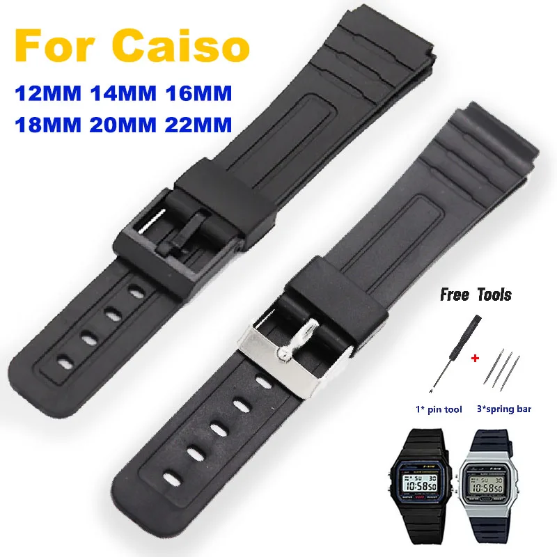 18mm-20mm-Silicone-Rubber-Strap-for-Casio-W800h-Bumper-A158-168-AE1200 ...