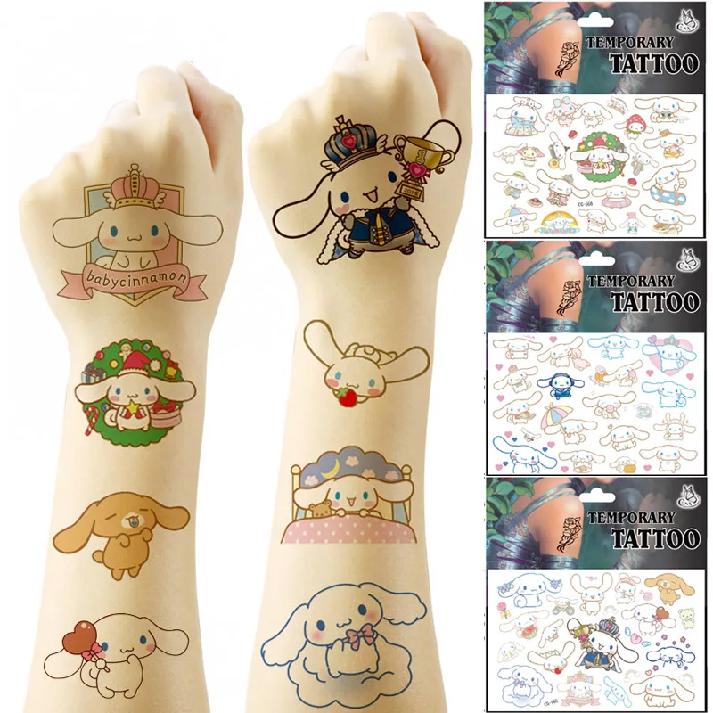 Sanrio-Cinnamoroll-Tattoo-Adesivos-Anime-Cartoon-Imperme-vel-Etiqueta ...