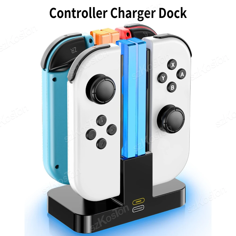 Controller-Charger-Dock-Compatible-with-Nintendo-Switch-Joy-Con-with ...