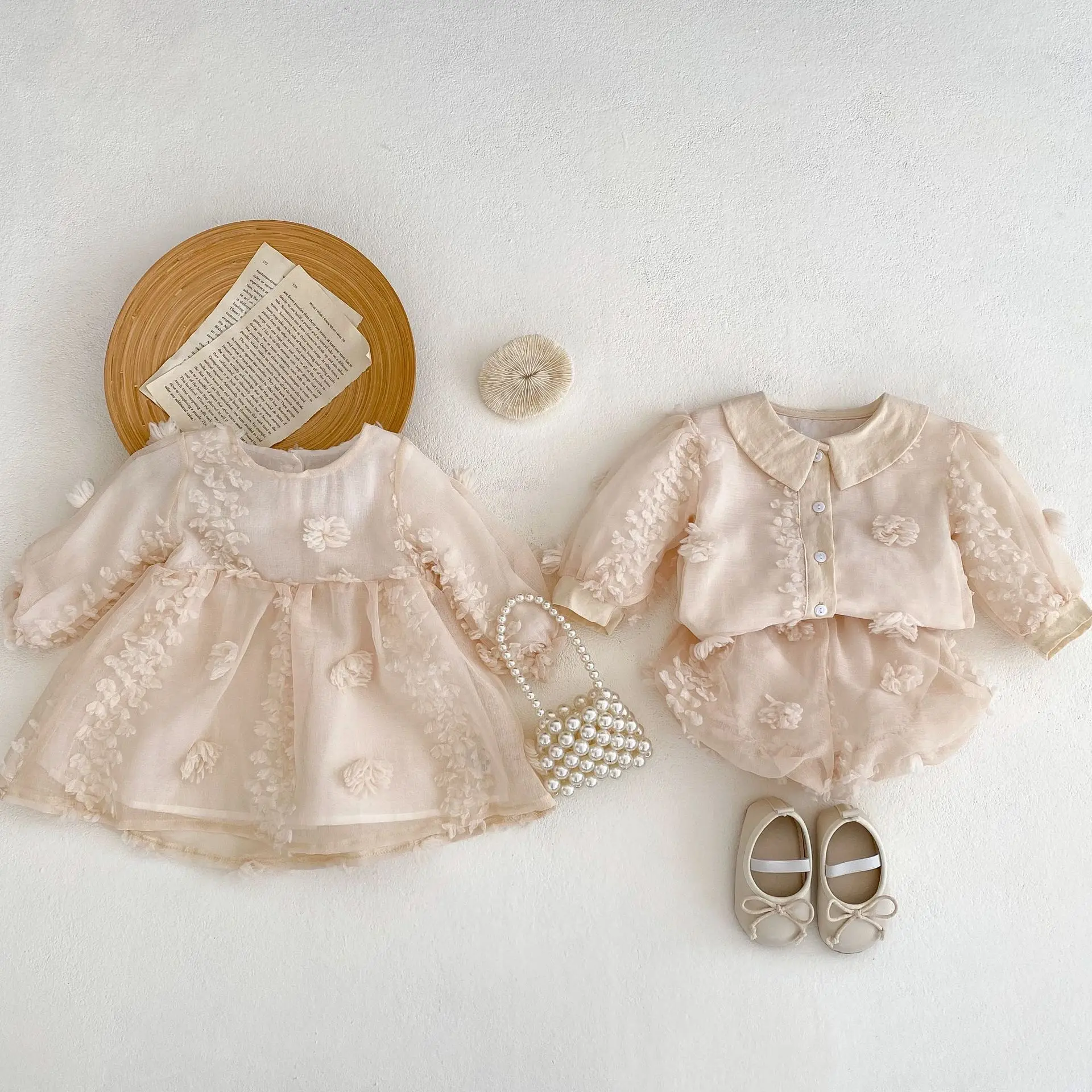 Newborn-Baby-Girl-Flower-Mesh-Dress-Cotton-Clothes-Set-Infant-Toddler ...