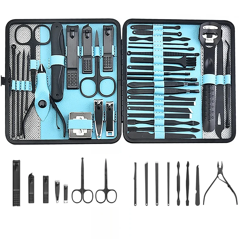 10-36-pcs-New-Professional-Manicure-Set-Pedicure-Grooming-Kit-Includes ...