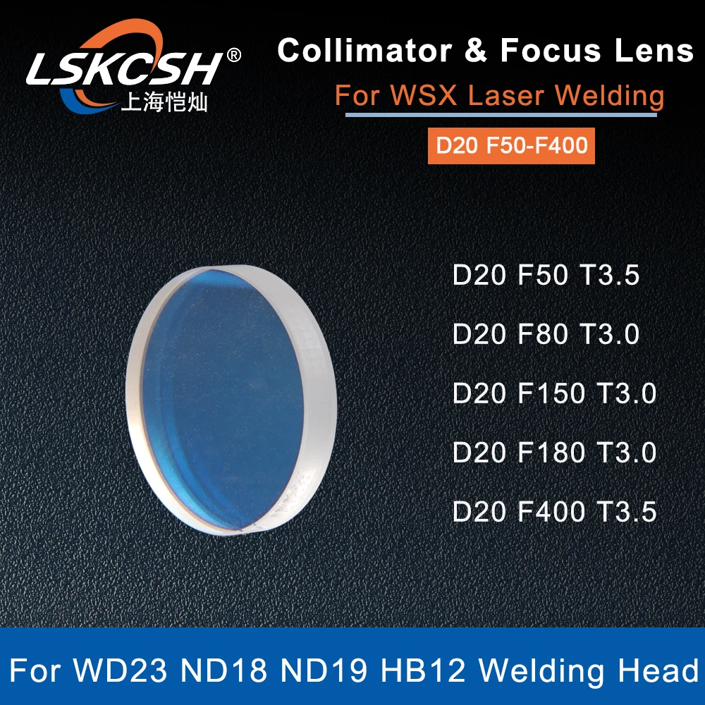 LSKCSH Fiber Laser Collimating /Focus Lens D20F50 F80 F180 Collimator ...