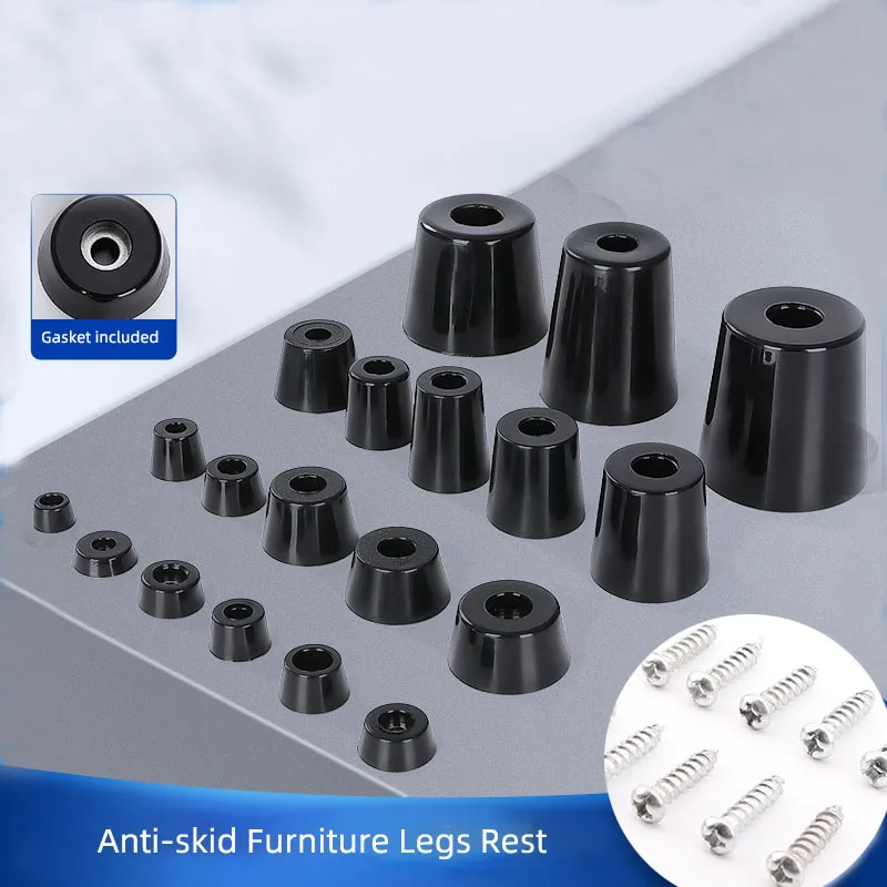 10pcs-Anti-skid-Furniture-Legs-Rest-Pad-Feet-Conical-Rubber-Foot-Pads ...