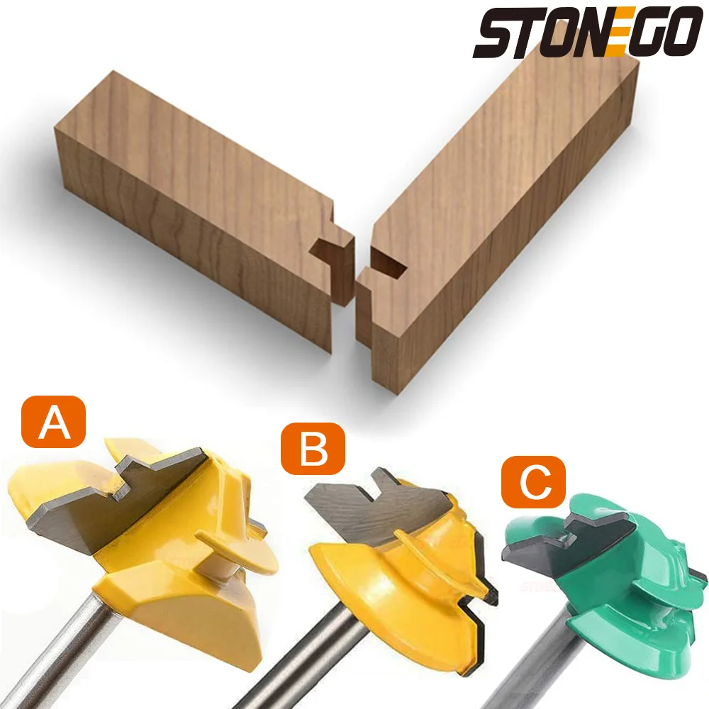 STONEGO-1PC-1-4-Shank-45-Degree-Miter-Router-Bit-Woodworking-Joint ...