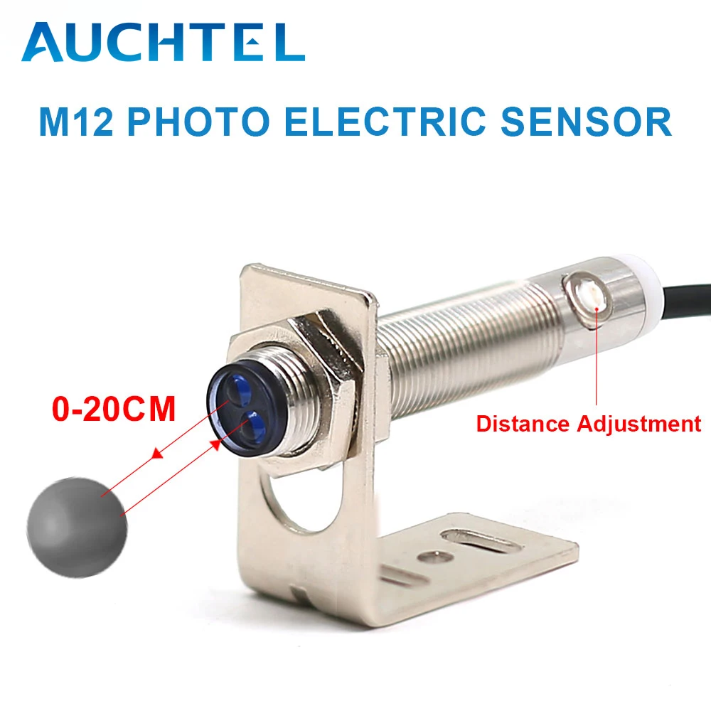 M12-Diffused-Photo-Electric-Sensor-IP65-20cm-Long-Distance-24v-NPN-PNP ...