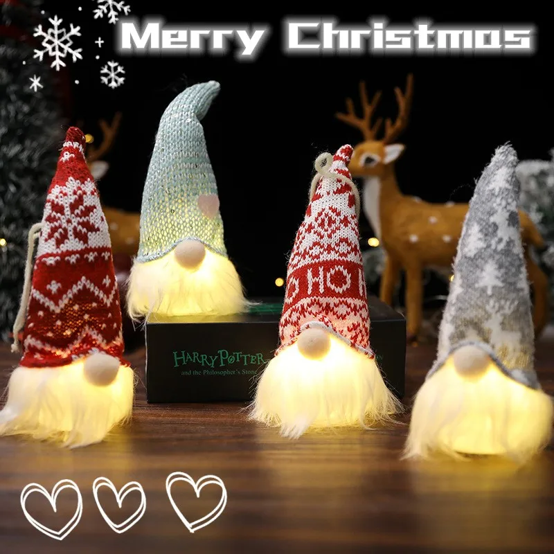 Christmas-Faceless-Doll-Luminous-Pendant-Christmas-Tree-Hanging ...