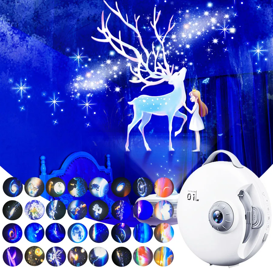 HD-Galaxy-Starry-Projector-Night-Light-Star-Sky-Night-Lamp-For-Bedroom ...