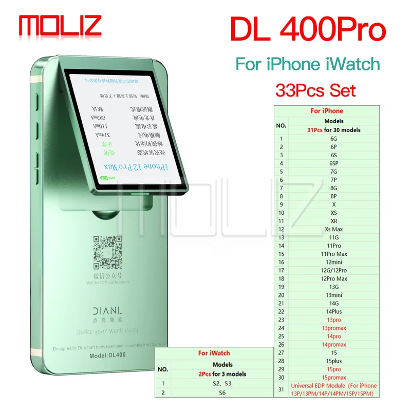 DL400 Pro LCD Screen Tester For iPhone 15 14 Plus 13 12 mini 11 Pro Max ...