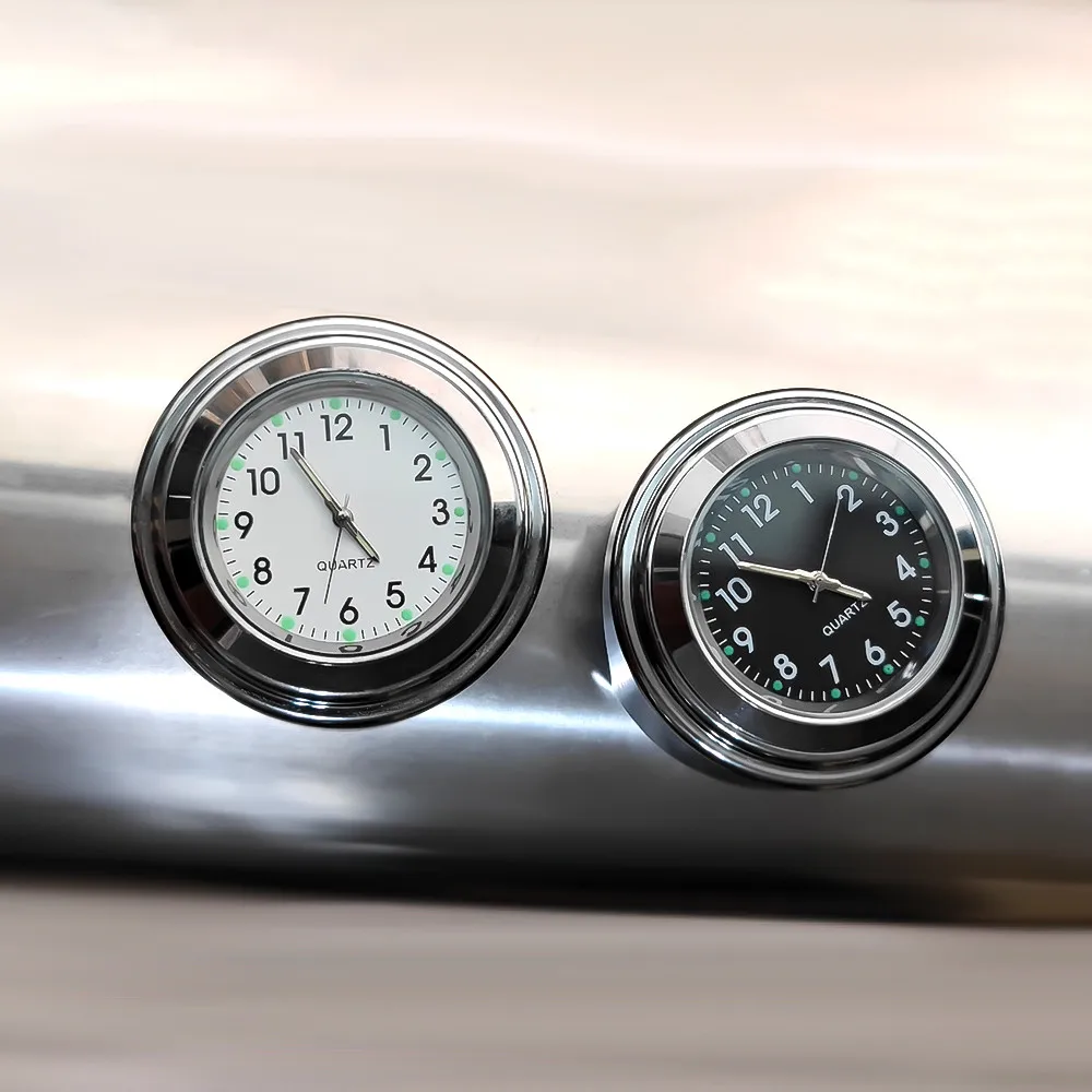 Motorcycle Bike Clock Chrome Waterproof MotorHandlebar Mount Quartz ...