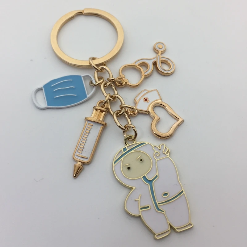 New Souvenir Doctor Medical Tools Keychain DIY Jewelry Stethoscope ...