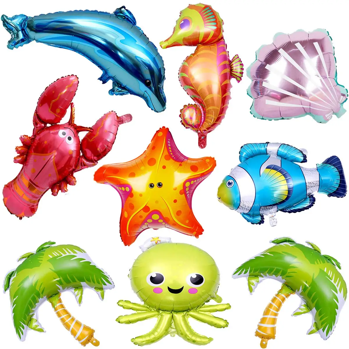 9-Pcs-Large-Ocean-Animals-Balloons-Cartoon-Fish-Foil-Balloon-for-Beach ...