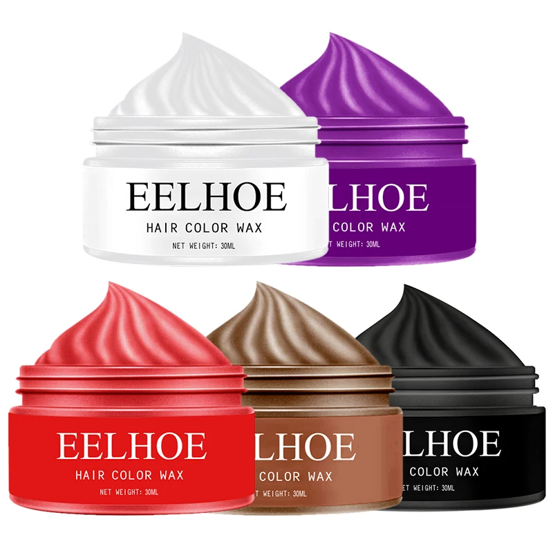 Eelhoe New Hair Dye Purple Hair Color Wax Strong Hold Unisex Temporary ...