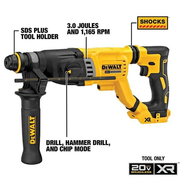 Dewalt Dch263 20 V Kefe Nélküli Töltő Kalapács Dwh205Dh Porgyűjtő ...