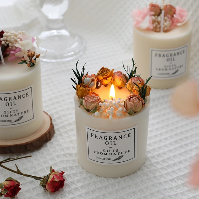 Beautiful Candles With Flowers