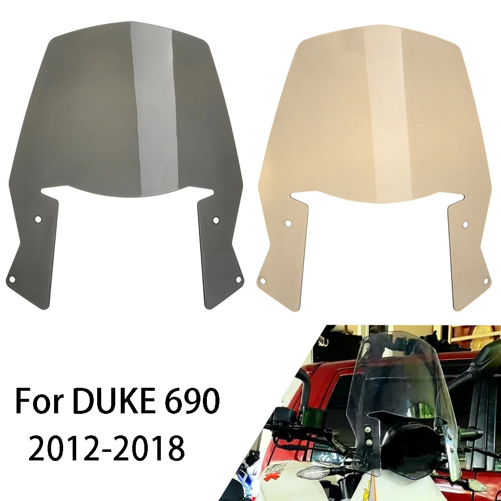 Motorcycle Windscreen For KT/M DUKE 690 2012 2013 2014 2015 2016 2017 ...