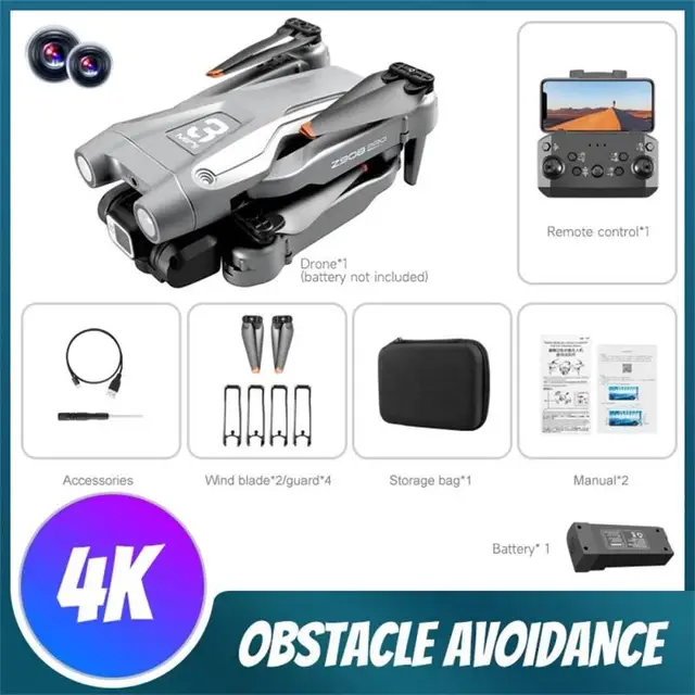 Z908Pro Drone 2.4G WIFI Mini Drone 4k Professional Camera Obstacle ...