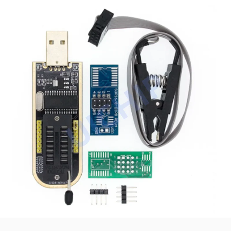 CH341A 24 25 Series EEPROM Flash BIOS USB Programmer Module + SOIC8 ...