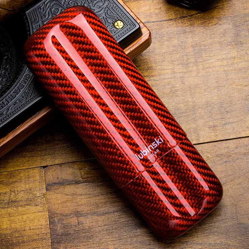 LUBINSKI-Carbon-Fiber-Cigar-Cover-2-Cigar-Moisturizing-Tool-Portable ...