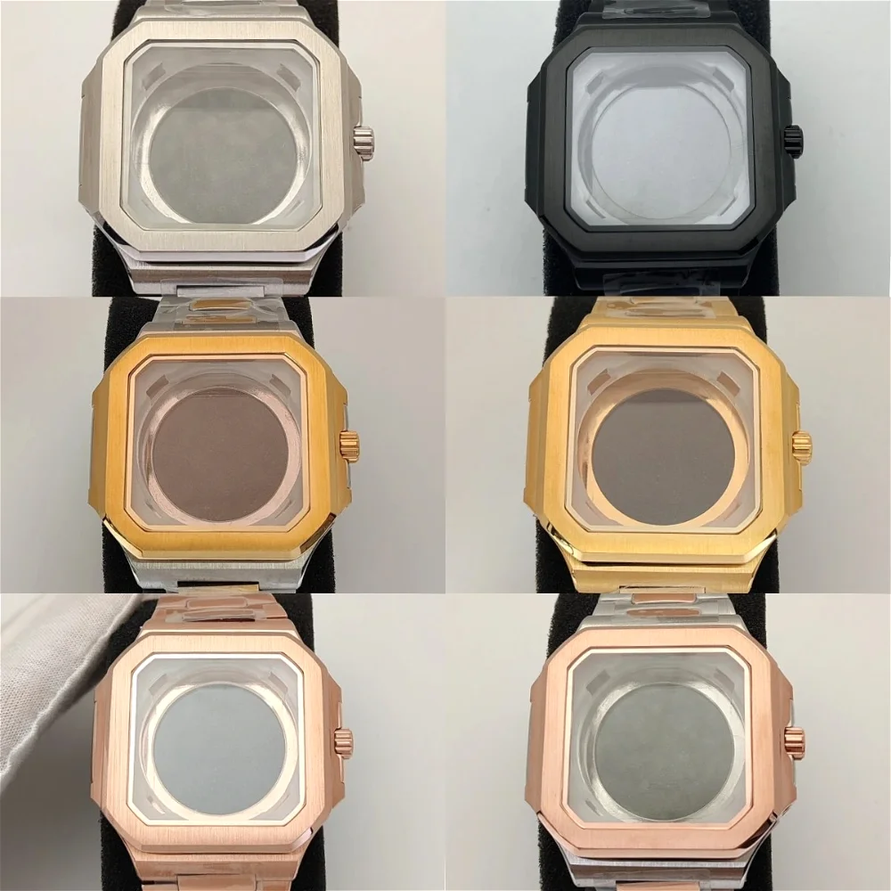 42mm Octangle Square Watch Case Strap for NH35/36 Automatic Movement ...