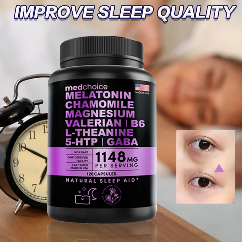 Melatonin 6 Mg Natural Sleep Aid, Sleep Supplement with Theanine, 5 ...
