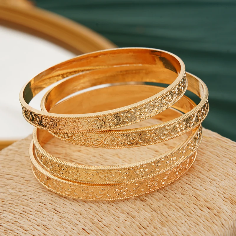 Trendy Arabian Wedding Jewelry Luxury Ladies Gold Plated Bracelets and ...